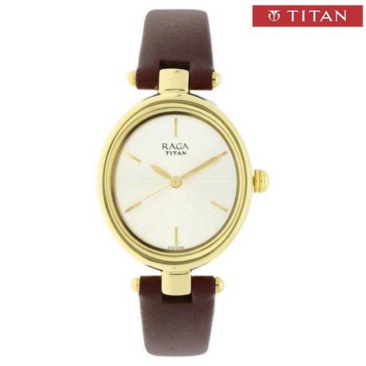 Titan 2575YM01 Raga Viva Leather Strap Analog Watch for Women | Daraz ...