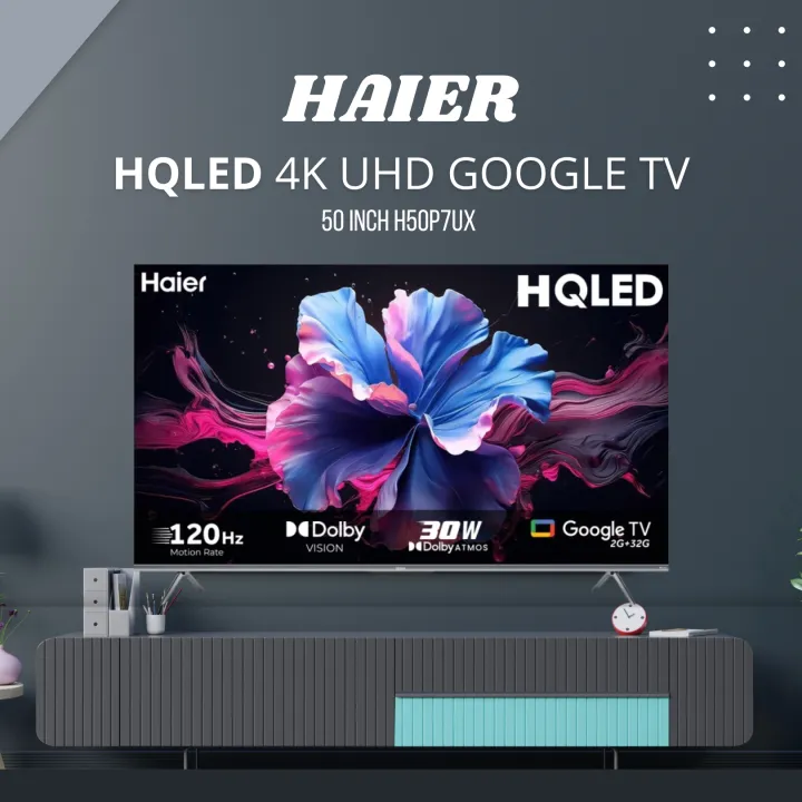 Haier 50" H50P7UX HQLED-4K Google TV | Daraz.com.bd
