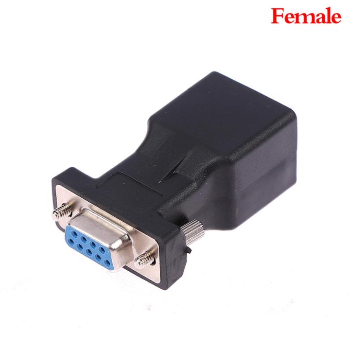 DB9 RS232 Male/Female To RJ45 Adapter COM Port to LAN Ethernet Port ...