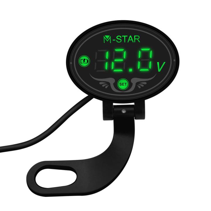 Green Waterproof LED Digital Voltmeter DC 9V to 24V voltage Panel Meter ...