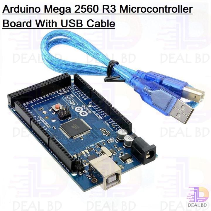 Arduino Mega 2560 R3 Microcontroller Board With USB Cable | Daraz.com.bd
