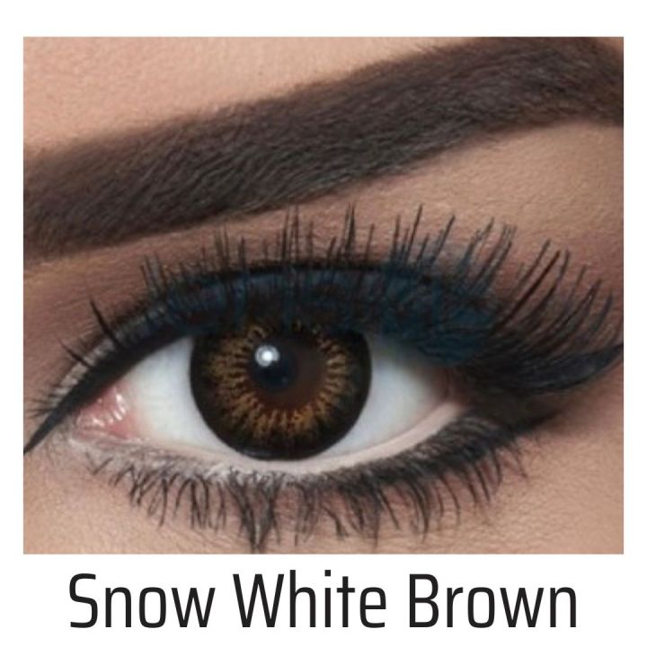 Bella Brown Snow White Color Contact Lens with Regular Kit Box. For men ...