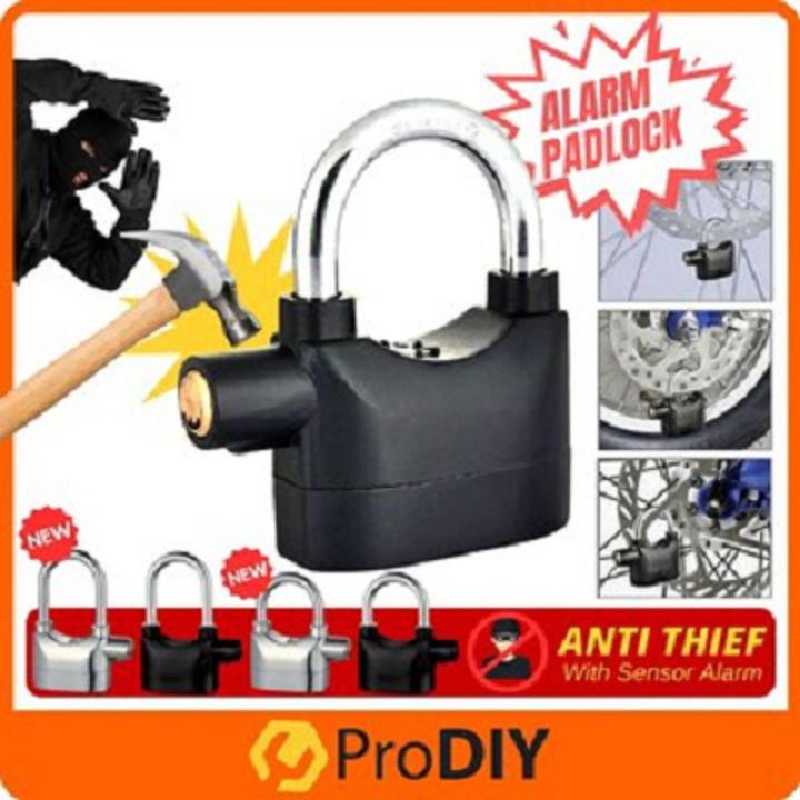 Security Alarm Lock Black Alarm Lock | Daraz.com.bd