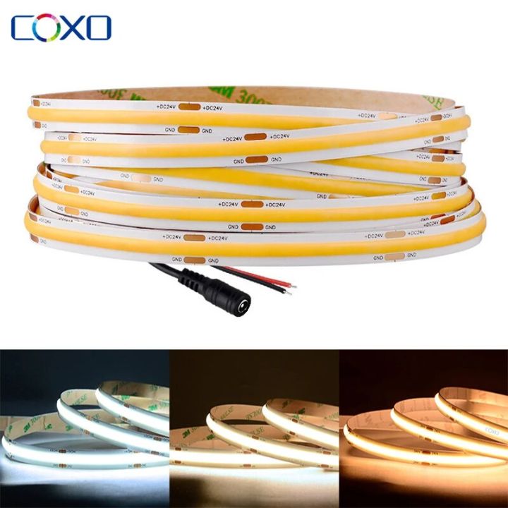 FCOB COB LED Strip Light 320 480 LEDs/m 16.4ft UL Listed High Density ...
