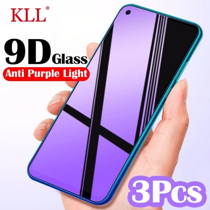 3Pcs Anti Purple Light Tempered Glass for Xiaomi Redmi Note 9 10 11 8 7 ...