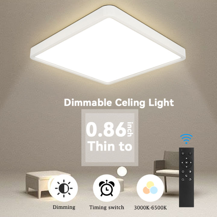 LED Ceiling Light 36W Dimmable Smart Ceiling Lamps Remote Control for ...