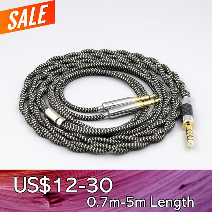 2 Core 2.8mm Litz OFC Earphone Shield Braid Sleeve Cable For Hifiman ...