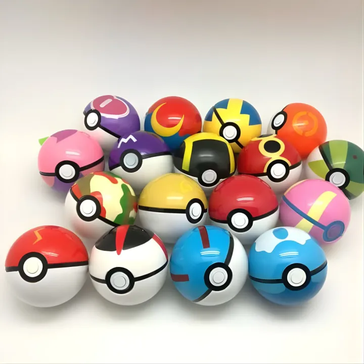 Pokemon Pokeball Action Figure Set Pikachu Bulbasaur Eevee Charmander ...