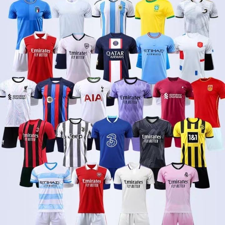 23 football jersey sets for men's sports training, adult and children's ...