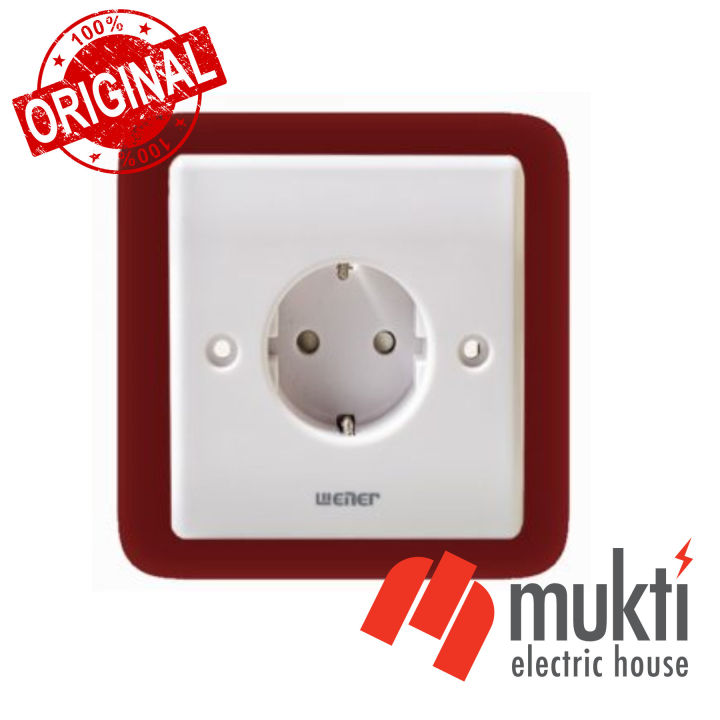 WENER 16A Two Pin Earthing Socket Combined Universal 2Pin Multi | Daraz ...