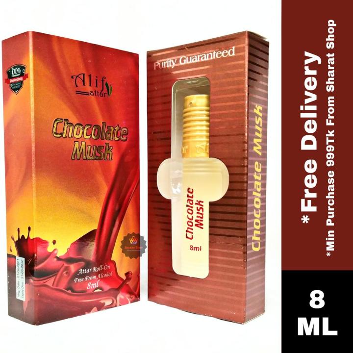 Alif Chocolate Musk Attar Long Lasting Roll On Non Alcoholic Perfume ...