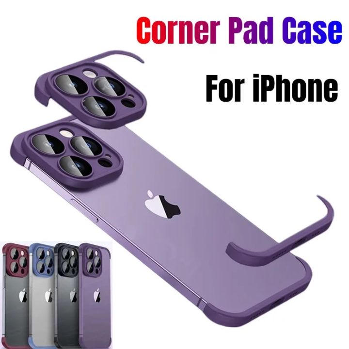 Corner Edge Protection Phone Case For iPhone 14 Pro Max Silicone Cover ...