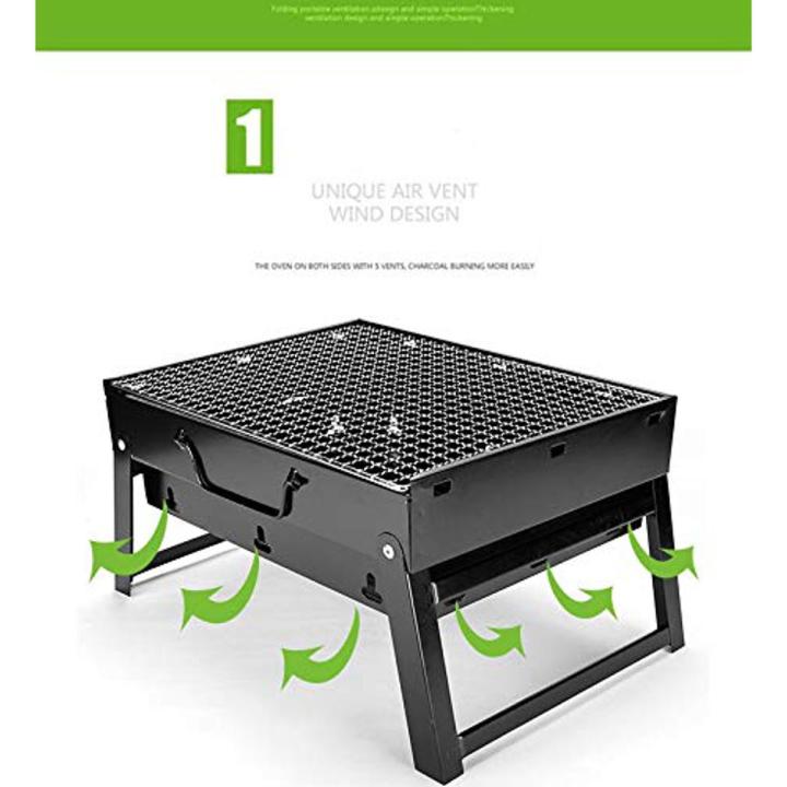 Portable Barbecue Grill toster Machine BBQ - Black | Daraz.com.bd