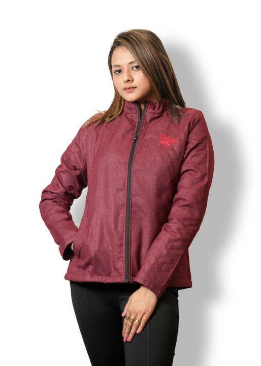 Merun color Double part air proof Ladies jacket | Daraz.com.bd