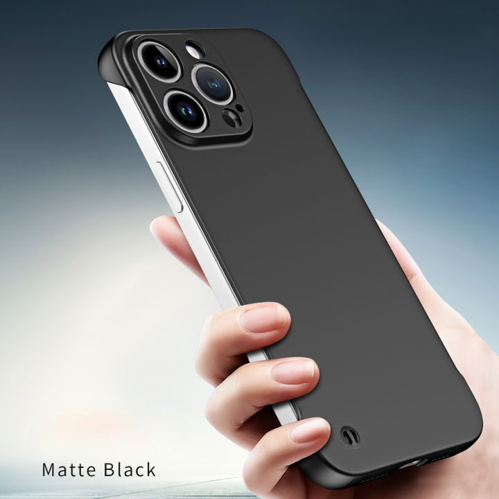 HODON Ultra Thin Slim Hard PC Frameless Phone Case For iPhone 16 15 14 ...