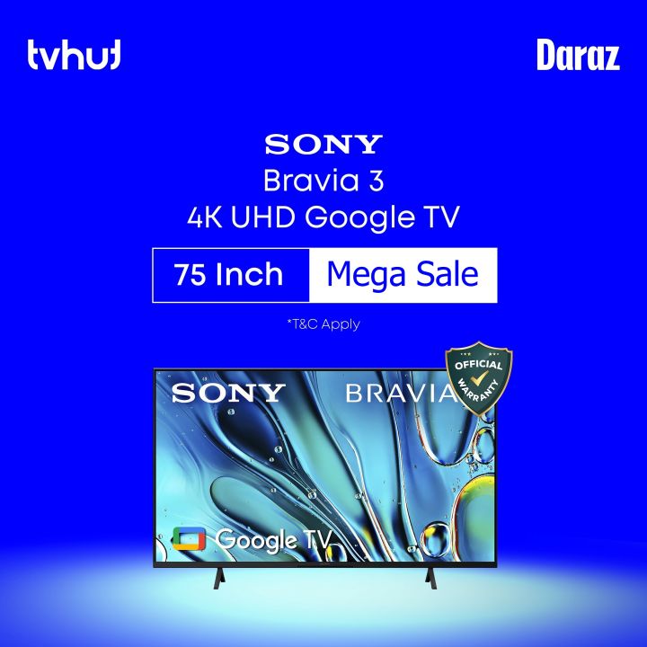 Sony Bravia 3 K-75S30 75 Inch 4K UHD Google TV with Official Warranty ...