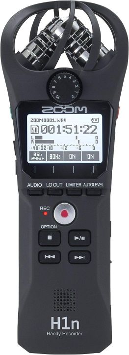 Zoom H1n Portable Recorder, Onboard Stereo Microphones, Camera ...