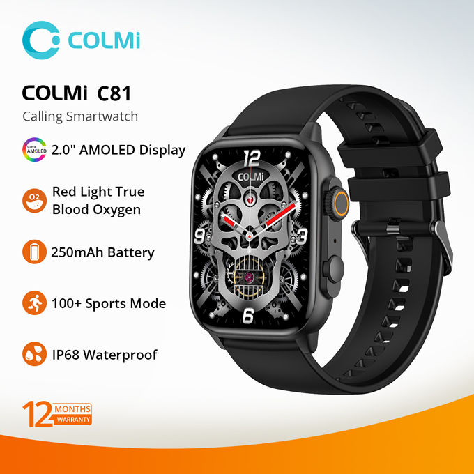 COLMI C81 Smartwatch 2.0″ Black Color AMOLED Screen Support AOD IP68 ...