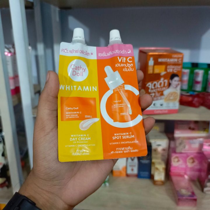 Cathy Doll Vitamin C Day Night Cream and Serum 2 in 1- 12ml | Daraz.com.bd