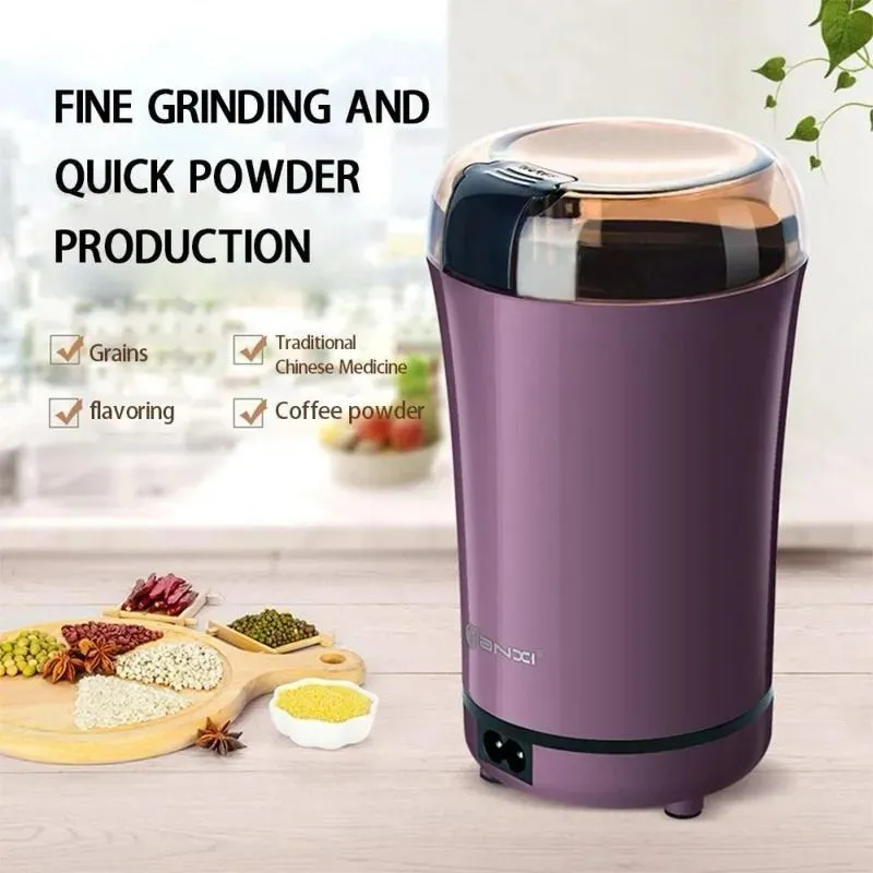 Mini Electric Coffee Grinder Herb Salt Pepper Spice Nuts Cereal Dry ...