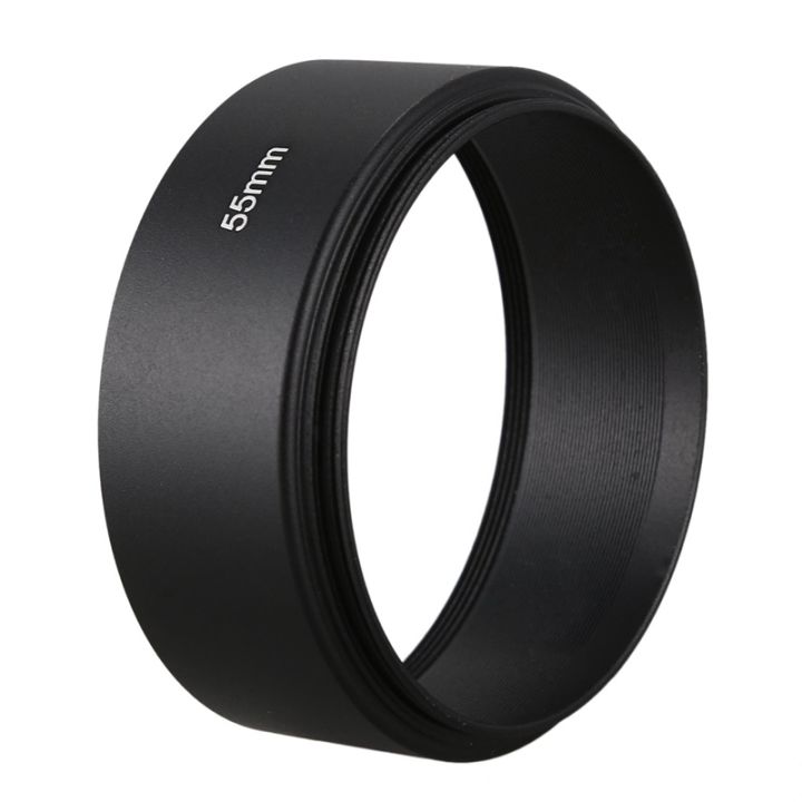 55mm Mount Standard Metal Lens Hood for Canon Nikon Pentax Sony Olympus ...