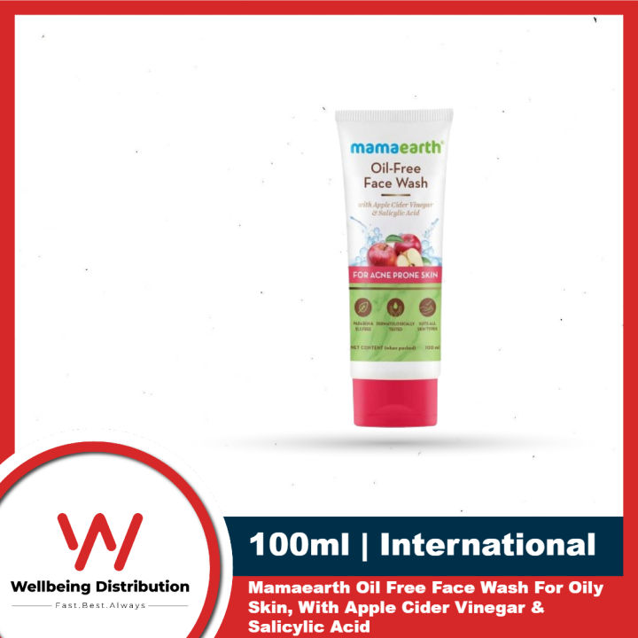 Mamaearth Oil Free Face Wash 100ml For Oily Skin, With Apple Cider Vinegar & Salicylic Acid For ...