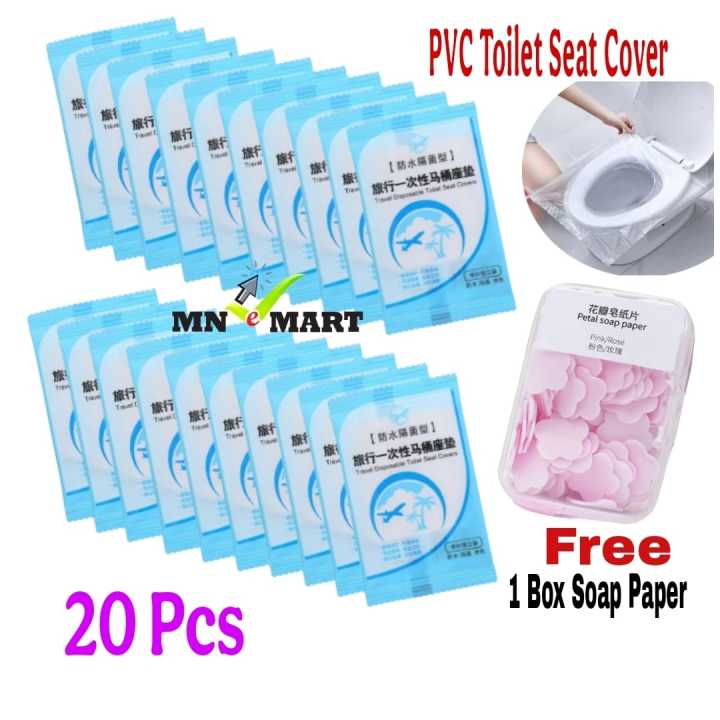 Waterproof Plastic Toilet Seat Cover Disposable PVC Commode Potty Cover ...