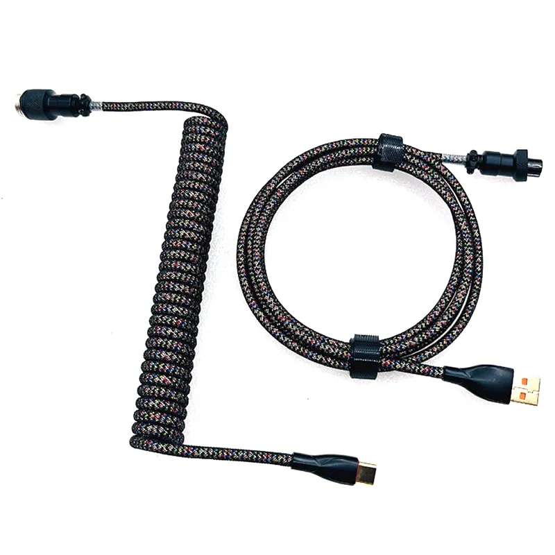 Mechanical Keyboard Cable Aviation Plug-In Cable Spring Cable Game ...