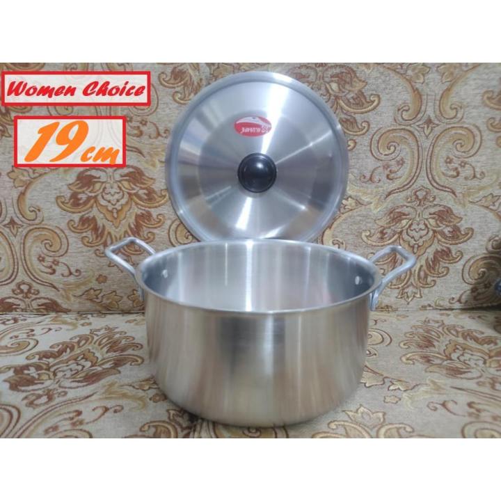 Bright Premium 19cm Fancy Cassarol Or Saucepan With Lid Aluminium. Semi ...