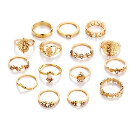 15 pcs ring Set - Couple Ring good quality | Daraz.com.bd