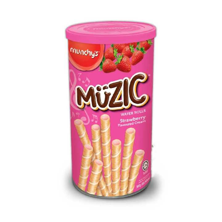 Muzic Strawberry Wafer Roll 300 gm | Daraz.com.bd