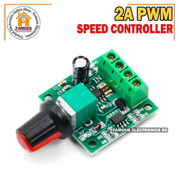 Motor Speed Controller DC 1.8V-15V 2A PWM - Voltage Regulator ...