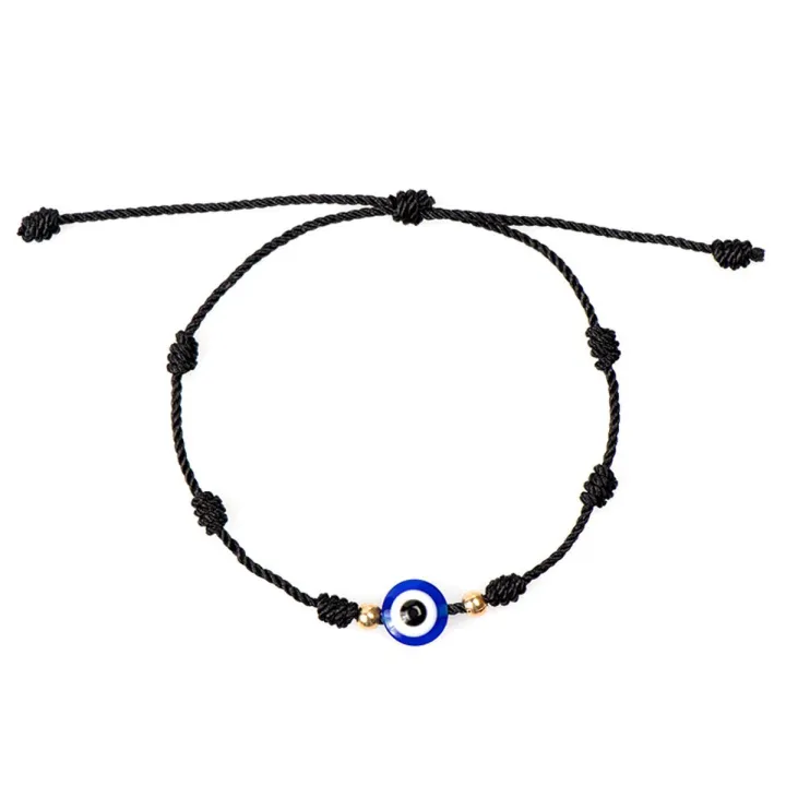 （New）Lucky Blue Eye Turkih Evil Eye Bracelet for Women Men 7 Knot ...