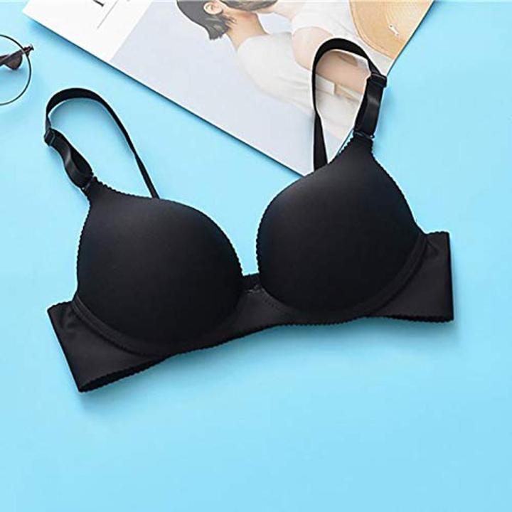 Black Soft Comfortable Foam Bra for Girls - 1 Pc, Foamed, High-Quality ...