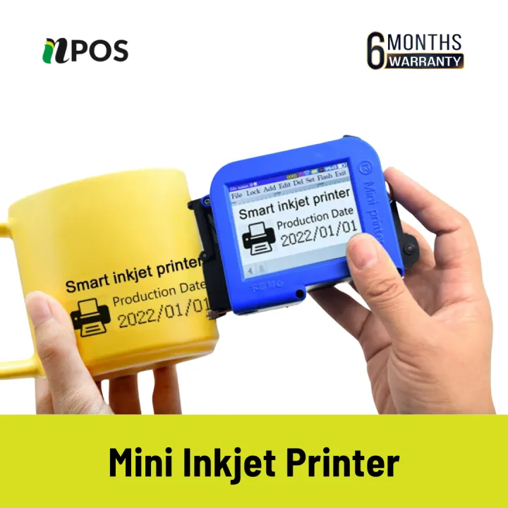 Portable Mini Inkjet Printer with Quick Drying Solvent Ink Cartridge ...