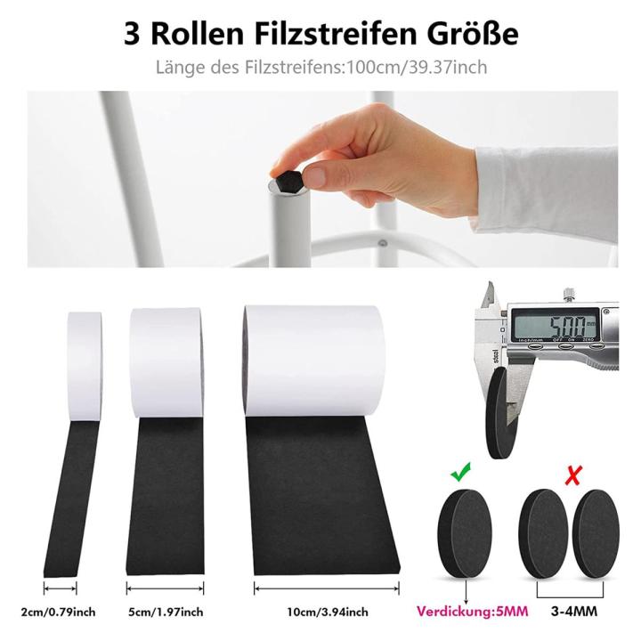 Furniture Glides-3 rolls * Felt gliders-black | Daraz.com.bd