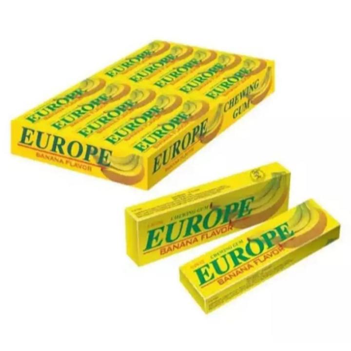 Europe Chewing Gum Banana Flavor 20 Box (5 Sticks Per Box) | Daraz.com.bd