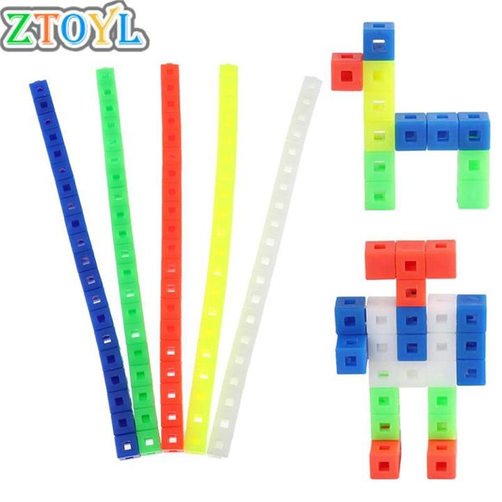 100pcs Mathematics Linking Cubes Numberblocks Interlocking Multilink Counting Blocks Kids Early ...