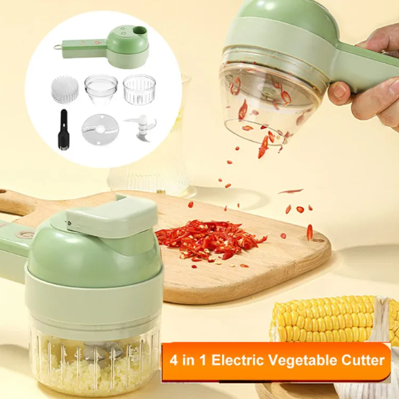 4 IN 1 Electric Food Processor Multifunctional Vegetable Cutter Slicer ...