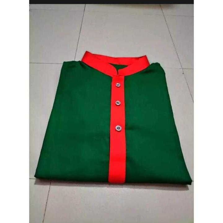 Bottle Green Solid Color Semilong Panjabi - Trendy Men's Fashion ...