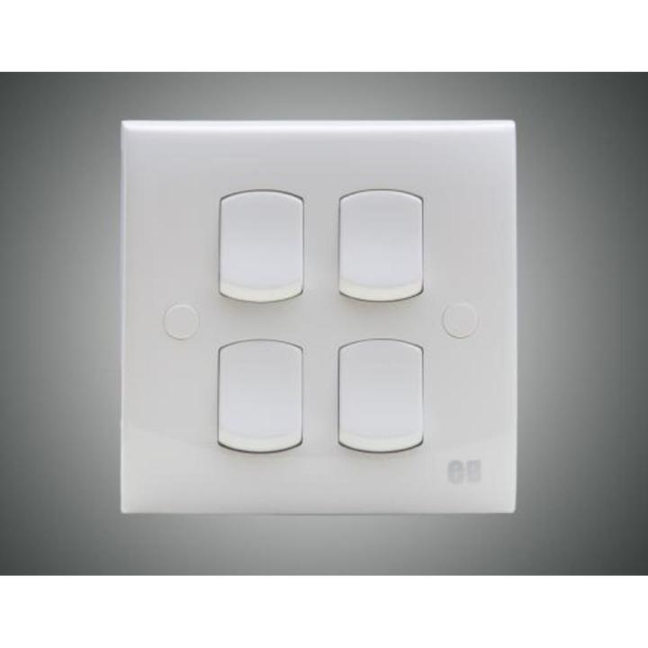 Energypac EG Series 10A 4 Gang Electrical Wall Switch 4Gang | Daraz.com.bd
