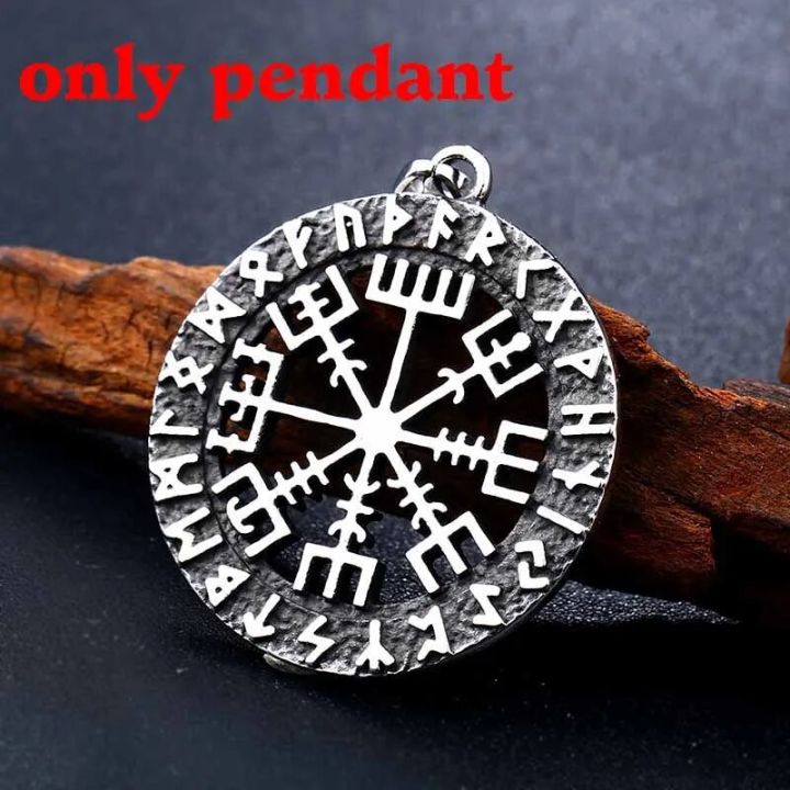 【3C VictoryEagle】316L odin's symbol of norse runic pendant Viking Runes ...