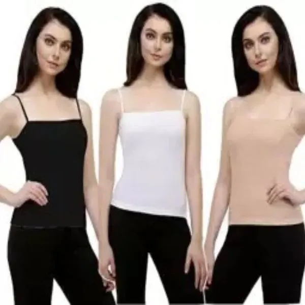3 Pieces Inner Wear Trank Tops Long Semis Multicolor Combo Pack For ...