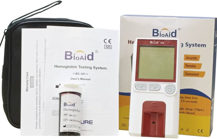 Bioaid Hemoglobin Meter kit with 50pcs Strips | Daraz.com.bd