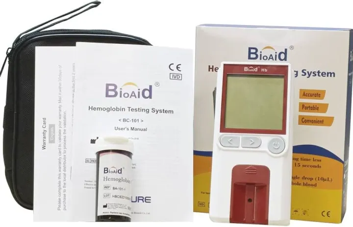 Bioaid Hemoglobin Meter kit with 50pcs Strips | Daraz.com.bd