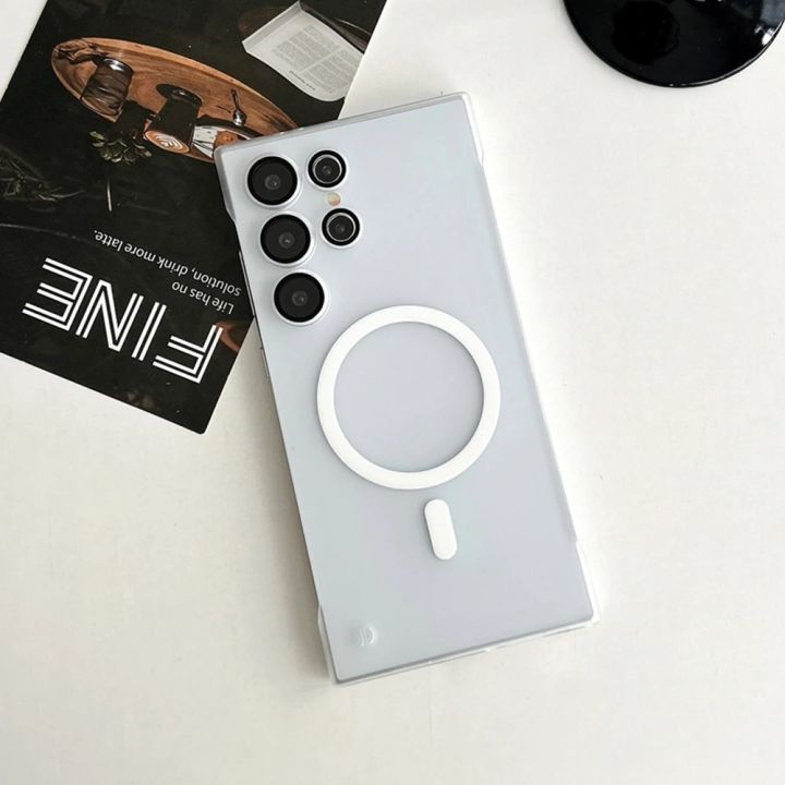 HOCE Ultra Thin Frameless Magnetic Phone Cases For Samsung Galaxy S25 S24 S23 S22 Ultra S24 Plus ...