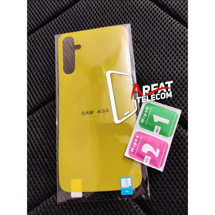 Samsung Galaxy A34 Premium Hydrogel Clear Back Poly Sticker | Daraz.com.bd
