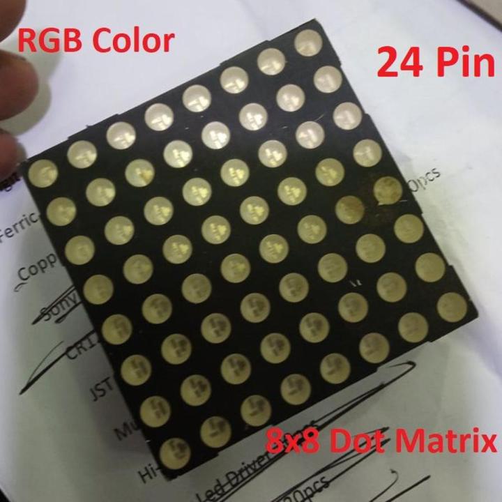 2088CDEG RGB LED 60mm DOT Matrix Round Dot 8x8 5mm RGB LED 24 Pin Leads ...