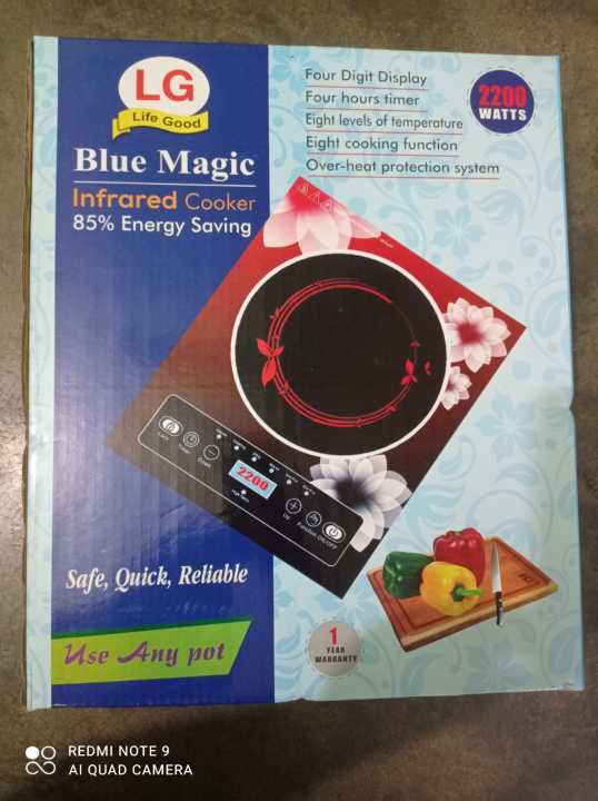 LG 2200 Watts Infrared Cooker Use Any Pot (Blue Magic / Black Berry ...