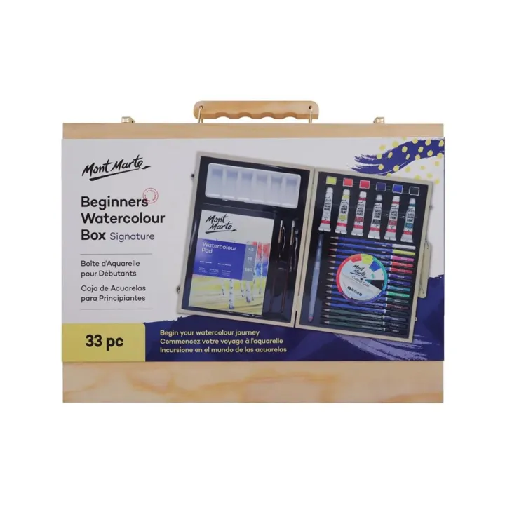 Mont Marte Beginners Watercolour Box 33pc | Daraz.com.bd